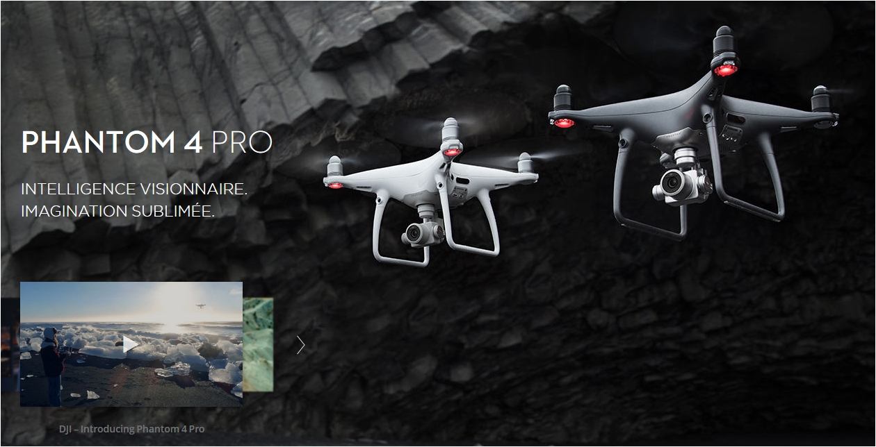 Phantom 4 Pro obsidian – DRONE, photo, vidéo, 360°, visite virtuelle
